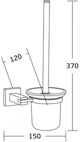 Mexen příslušenství, VANY držák na wc kartáč, chrom, 7020950-00
