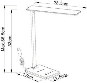 Globo 58400W - LED Stmívatelná stolní lampa BULLA LED/5W/230V