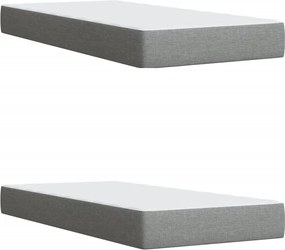 Box spring postel s matrací světle šedá 200 x 200 cm textil 3286009