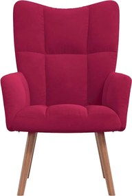 Relaxační křeslo vínové samet 328056