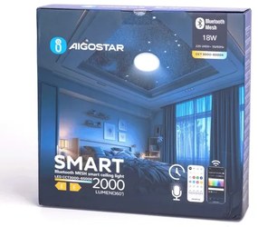Aigostar - LED Koupelnové stropní svítidlo LED/18W/230V IP44 + dálkové ovládání
