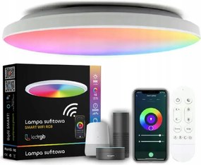 Lampa Stropní Svítidlo Led Rgb Bílá Cct 2700K-6500K Wifi Tuya Dálkový Ovladač Rf Aplikace