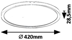 Rabalux 3428 - LED Stmívatelné stropní svítidlo PAVEL LED/22W/230V