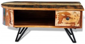 vidaXL Konferenční stolek s železnými nohami masivní recyklované dřevo