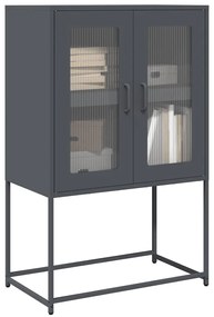 Skříň highboard antracitová 68x39x107 cm ocel