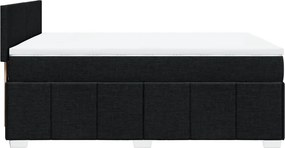 Box spring postel s matrací černá 160x200 cm textil 3289414