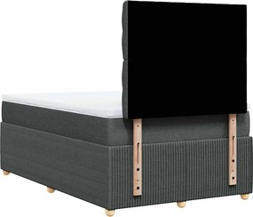 Box spring postel s matrací tmavě šedá 120x200 cm textil 3292031