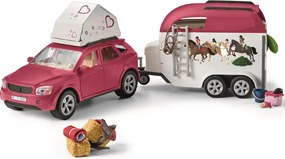 Schleich 42535 Dobrodružné auto s přívěsem a koněm