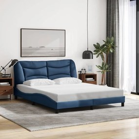 Rám postele bez matrace Hvar modrý 160 x 200 cm textil 3207785