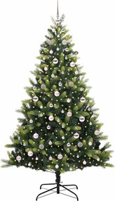 Umělý skládací vánoční stromeček 300 LED Zelená 210 cm PVC a PE 3396002