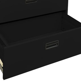 Kancelářská skříň černá 90 x 46 x 72,5 cm ocel,  336288
