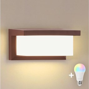 BRILAGI - LED RGBW Venkovní nástěnné svítidlo BRICKY 1xE27/12W/230V hnědá IP54