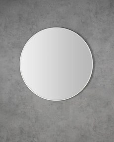 Sapho Notion Slim kulaté zrcadlo v rámu 60 cm bílá mat NT600W
