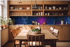 DIMEX | Fototapeta do kuchyně Hvězdokupa KI-420-237 | 420 x 60 cm | modrá, fialová