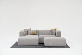 Hanah Home Rohová pohovka LINDEN MINI levá světle šedá