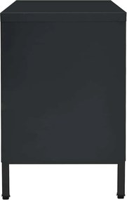 TV stolek černý 105 x 35 x 52 cm ocel a sklo 336058