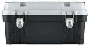 Kufr na nářadí s kovovým držadlem a zámky 58,6 × 29,6 × 30,5 cm, přepážky