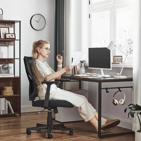 SONGMICS síťová kancelářská židle, ergonomická otočná židle, černá