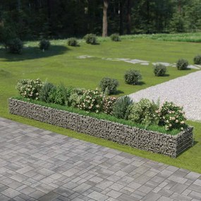 Gabionový vyvýšený záhon pozinkovaná ocel 540 x 90 x 50 cm 143555