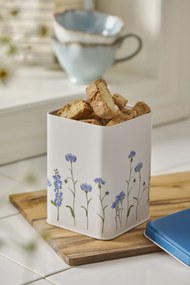 Ib Laursen Plechová dóza s víkem Cornflowers, modrá barva, kov