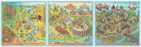 Ravensburger Puzzle UP! Historie – Doba kamenná, Starověký Řím, Středo