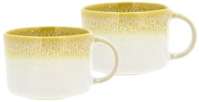 Villa Collection Kameninový hrneček Styles 8,5x6 cm (2ks) Yellow/Cream