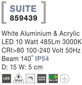 Venkovní LED svítidlo Suite 15 bílé