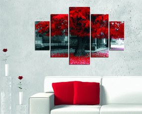 Vícedílný obraz Red Tree 92 x 56 cm