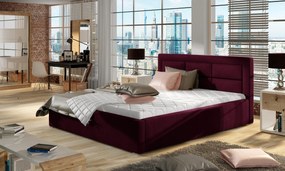 Eltap Čalouněná postel Rosano s úložným prostorem Materiál a barva potahu: Mat Velvet 68 - tmavě fialová, Rozměry (cm): 140x200