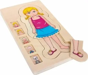 Small Foot Dřevěné puzzle anatomie / od 3 let