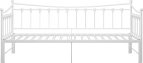 Rám vysouvací postele/pohovky bílý kovový 90 x 200 cm 324759