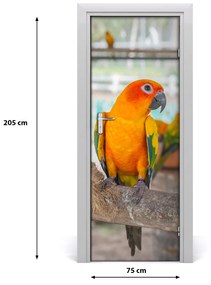 Samolepící fototapeta na dveře Papoušek 75x205 cm