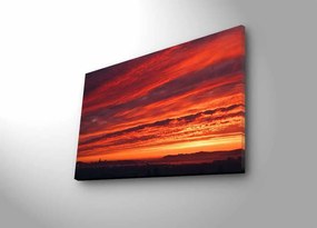 Obraz s LED osvětlením ZÁPAD U MOŘE 21 45 x 70 cm