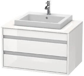 Duravit Ketho - Umyvadlová skříňka 50x80x55 cm, 2 zásuvka, lesklá bílá KT675402222