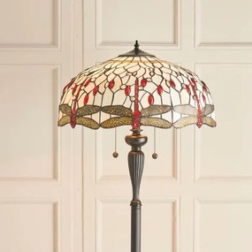 Endon 70940 - Stojací lampa Tiffany DRAGONFLY 2xE27/60W/230V pr. 50 cm