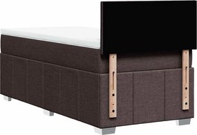 Box spring postel s matrací tmavě hnědá 90x200 cm textil 3286947