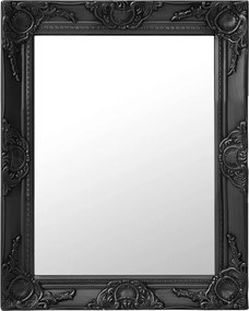 vidaXL Nástěnné zrcadlo barokní styl 50 x 60 cm [320317] Barva: Černá