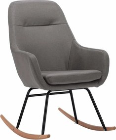 Houpací křeslo světle šedé textil 289537