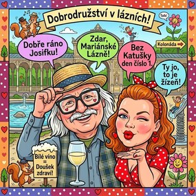 Srdcem darované Veselá osobní ilustrace na přání – Tištěný plakát A3 Varianta grafického zpracování:: Pin Up