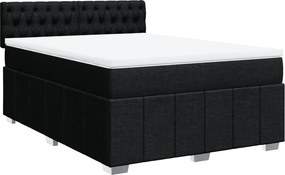 Box spring postel s matrací černá 140x200 cm textil 3289400