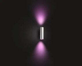 PH 17463/47/P7 Hue LED White and Color Ambiance Venkovní nástěnné svítidlo Philips APPEAR 17463/47/P7 2x8W 1200lm 2000-6500K RGBW IP44 8,4cm nerezové - PHILIPS HUE (915005976301)