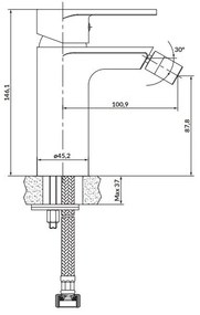 Cersanit S951-315 - Bidetová baterie CREA lesklý chrom
