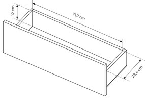 LANG c | konferenční stolek 1S | 80x60 cm | černá/dub evoke