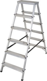 Drabest Hliníkové schůdky oboustranné 6 stupňů