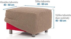 Super strečové potahy NIAGARA oříšková taburet (40 - 60 cm)