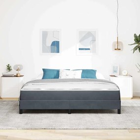 Postel s boxspringem s matrací Tmavě šedá 180 x 200 cm textil 3398708