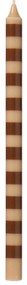 Ib Laursen Svíčka Taper Brown 20 cm, hnědá barva, vosk