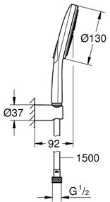 GROHE 26581000 - Sprchová sada RAINSHOWER SMARTACTIVE 130 1500 mm chrom