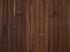 Bambusový koš s víkem tmavé dřevo KANDY Beliani