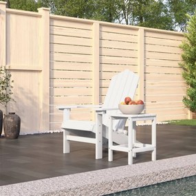 Zahradní křeslo Adirondack se stolkem HDPE bílé 3095700